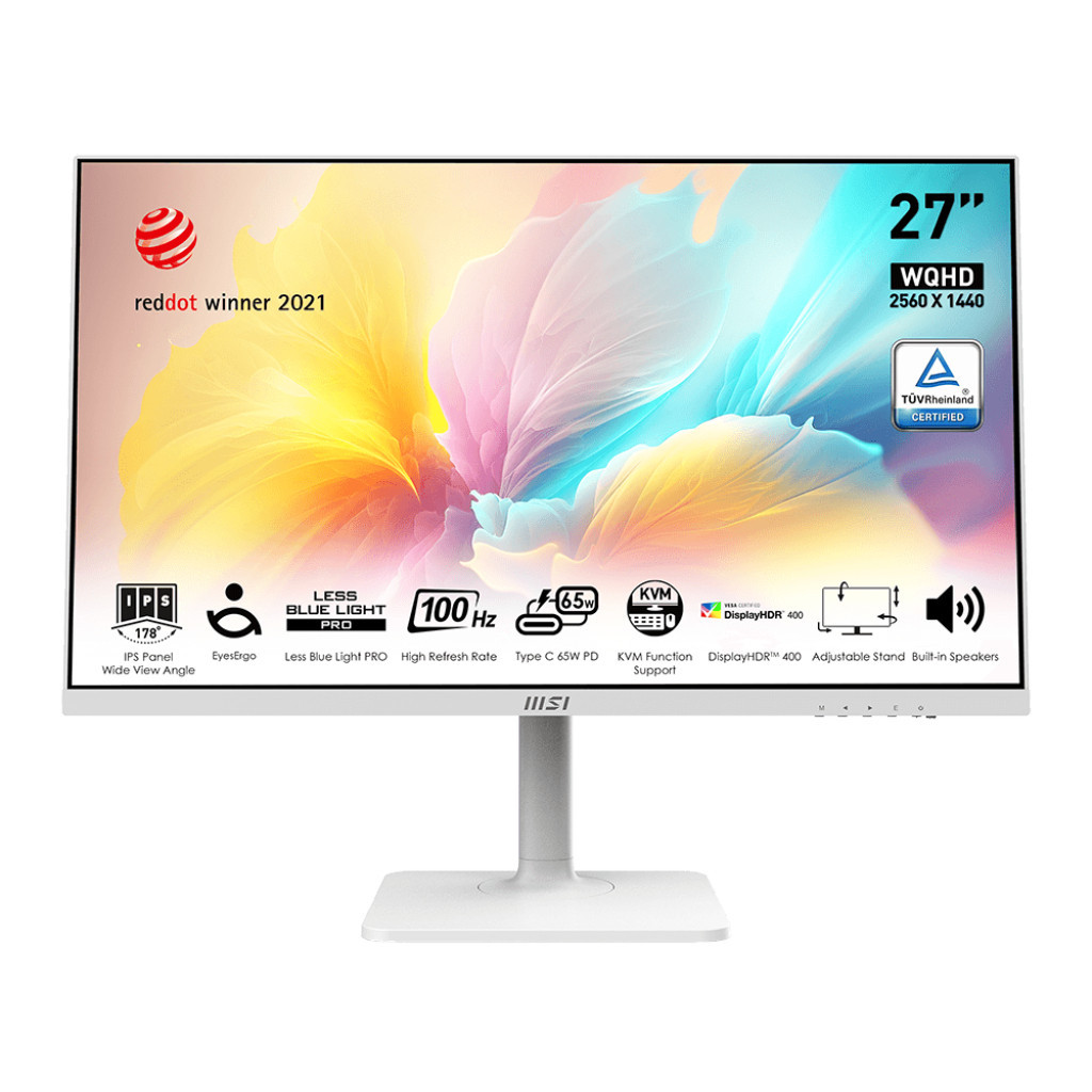 MSI Monitor Modern MD272QXPW 27" IPS 2K WQHD, 100Hz (1ms, DP, HDMI) DCI ...