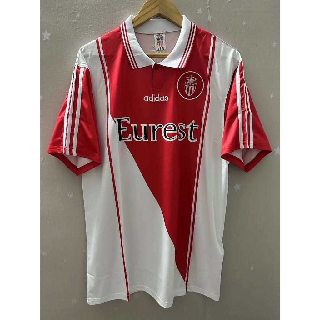 97-98 Monaco HENRY TREZEGUET Top Quality Home Retro Football Jersey เสื ...