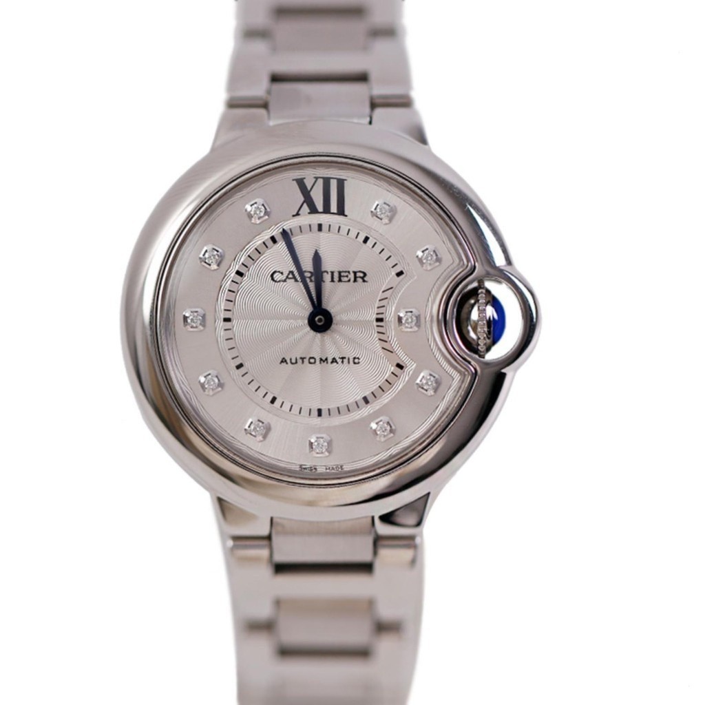 Cartier blue balloon series w4bb0021 นาฬิกาสายสแตนเลสเพชรผู ้ หญิง ...