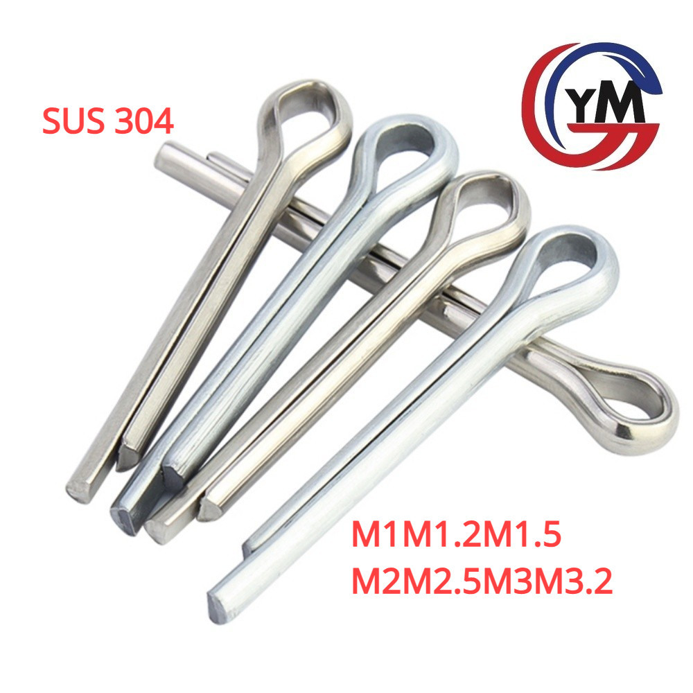 [ Ymh1] ปิ๊น พิน เสียบถ่าง 2 ขา สแตนเลส 304 ปิ้น M1 M1.2 M1.5 M2 M2.5 M3 M3.2 / Cotter Pin ...
