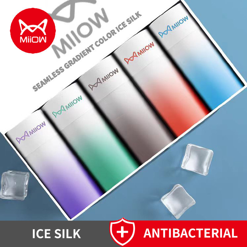 Miiow 3 ชิ้นผ้าไหมน้ำแข็งเซ็กซี่ไล่ระดับสี 5A กางเกงบ็อกเซอร์ผู้ชายต้านเชื้อแบคทีเรีย | Shopee ...