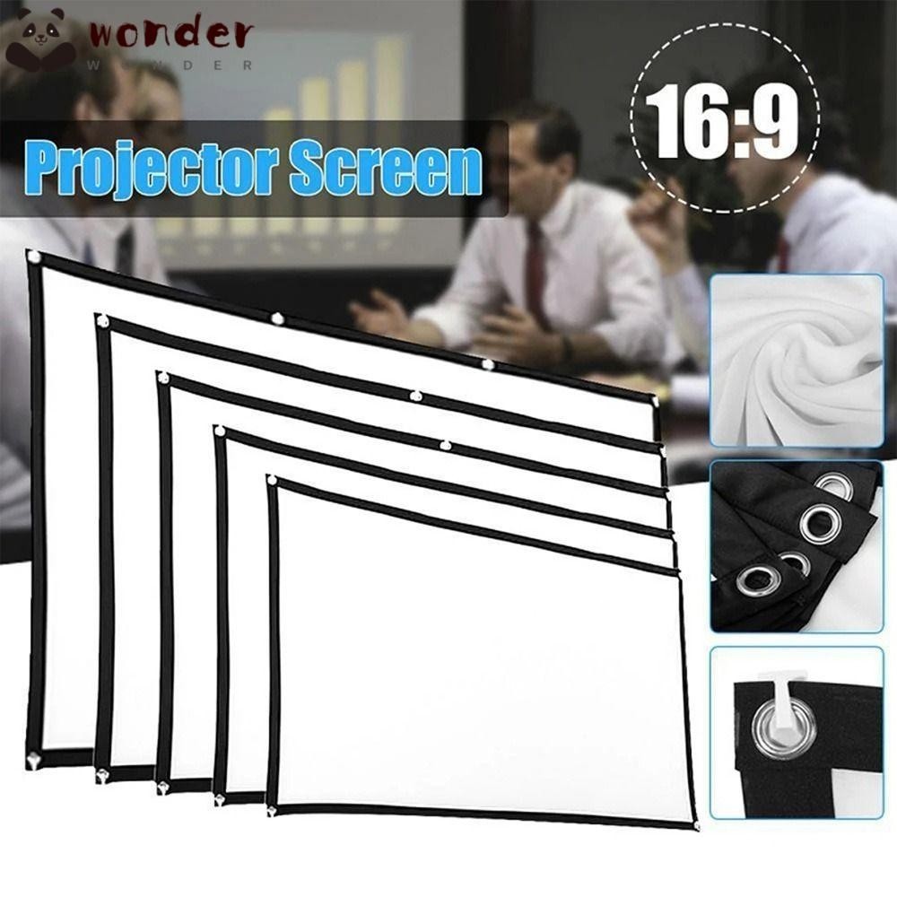 WONDER Projector Curtains 60 72 84 100 120 150 inch Accessories Easily ...