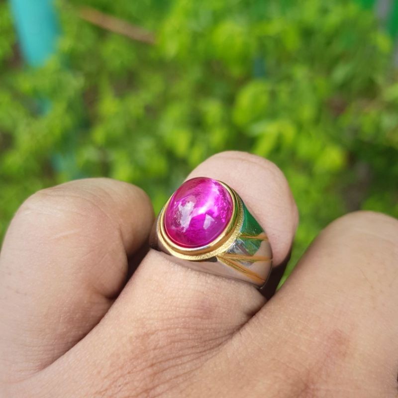 Merah ของแท้ BANGKOK SIAM ROSE RED RING STONE | Shopee Thailand