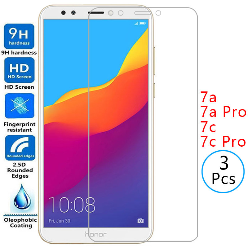กระจกนิรภัยป้องกันสําหรับ huawei honor 7c 7a pro ป้องกันหน้าจอบน ...