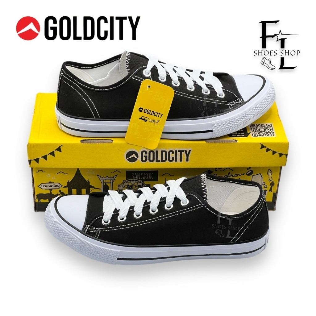 Goldcity รองเท้าผ้าใบ รองเท้าผ้าใบแฟชั่น รุ่น 1207 (เบอร์37-47) | Shopee Thailand