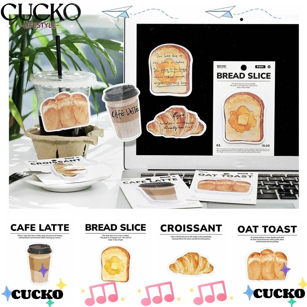 Cucko 30 แผ ่ น Sticky Notes, กระดาษขนมปังกาแฟ Series Toast Sticky ...