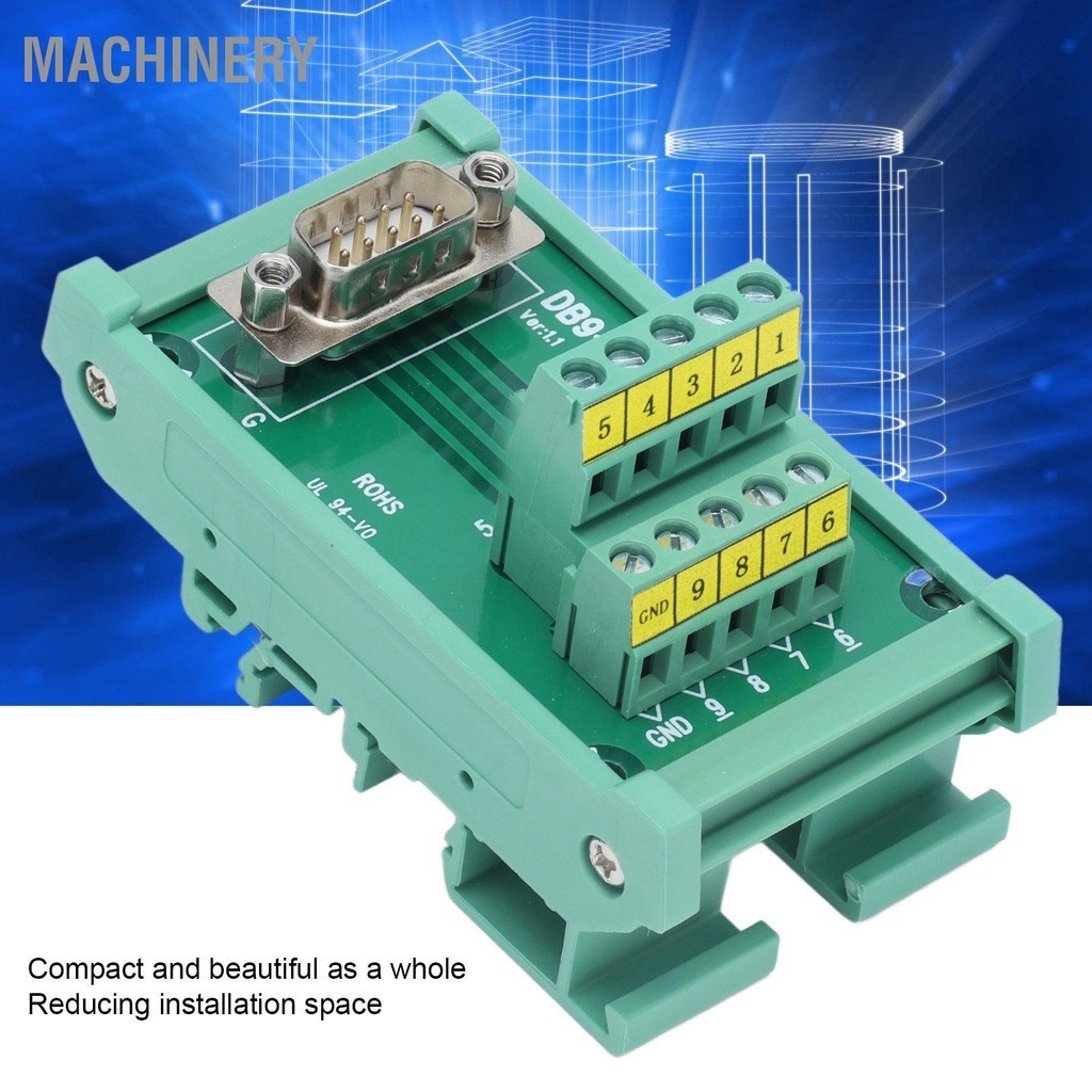Machinery DB9 ถึง Terminal Connector แผ่นอะแดปเตอร์บอร์ด PCB ตรงชายกับ ...