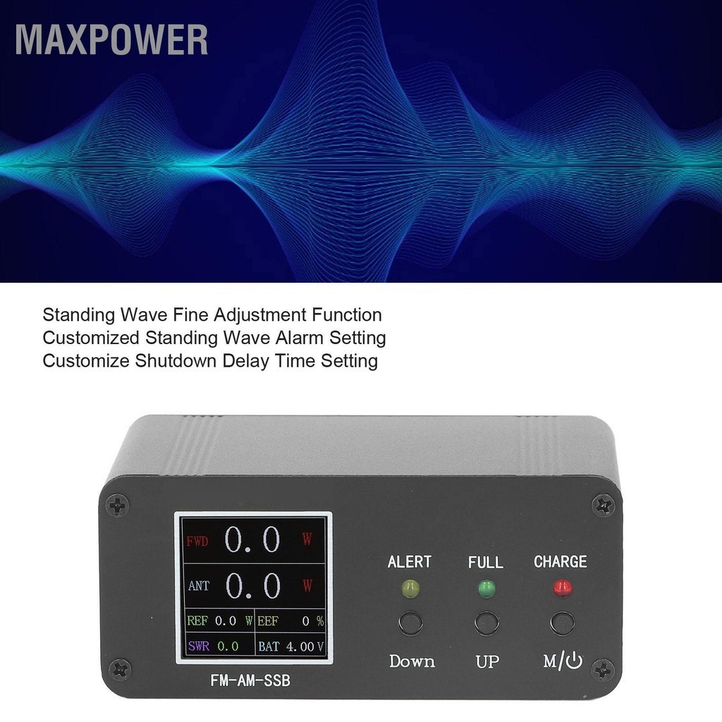 Maxpower SWR Meter 120W 1.8-54Mhz 240x240 หน้าจอสี FM AM SSB เครื่องมือ ...