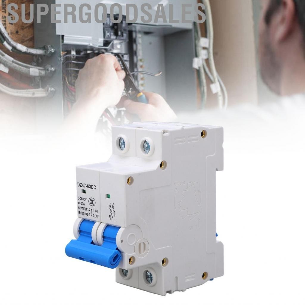 Supergoodsales DC Circuit Breaker ประสิทธิภาพสูง 4KA ความจุทำลาย 2P สวมทนป้องกันการโอเวอร์โหลด ...