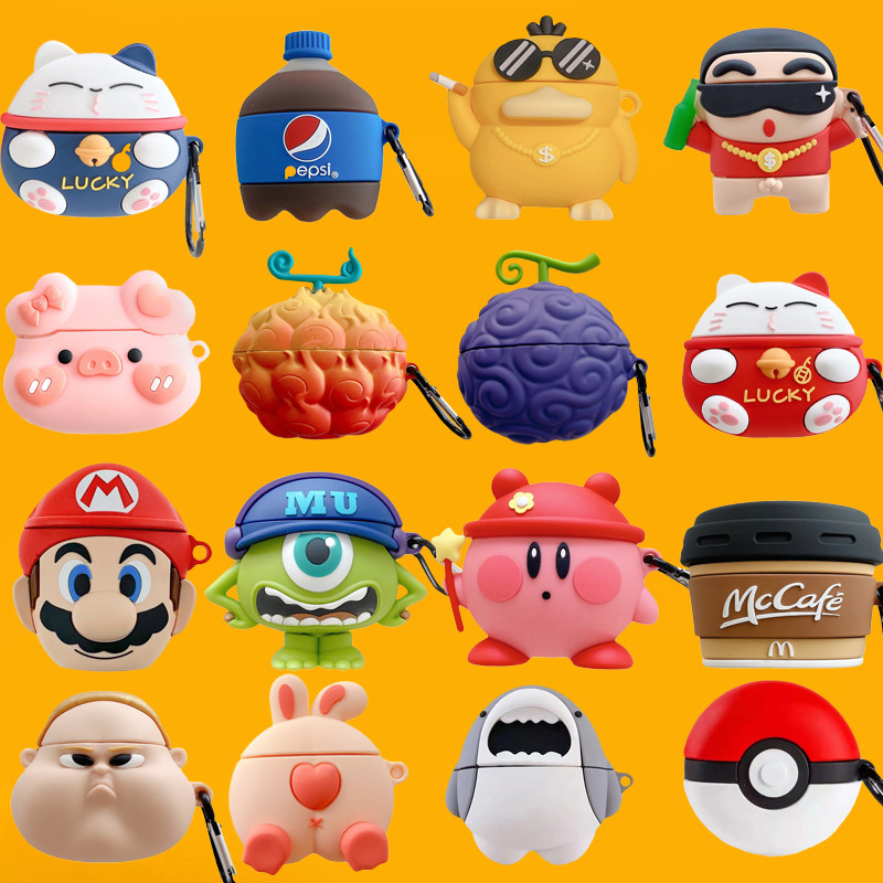 For Huawei FreeBuds 6i Case 3D Cartoon Shark Mario Cute Huawei FreeBuds ...