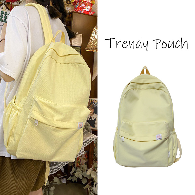 TRENDY POUCH เป้นักเรียน ผ้าใบ ขนาดใหญ่ สไตล์เกาหลี น่ารัก backpack ...