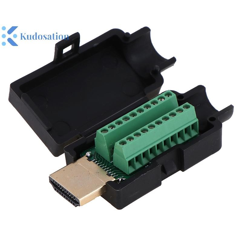 คุโดส HDMI Male 19P Plug Breakout Terminals Solderless Connector พร้อม ...