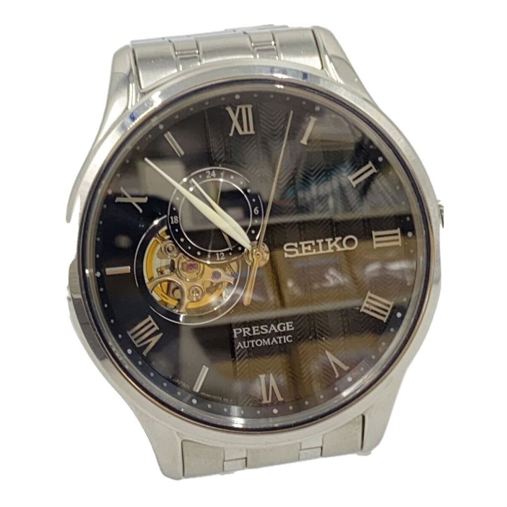 Seiko(ไซโก) SEIKO Men's Watch Handwound Analog Stainless Steel BLK SLV ...