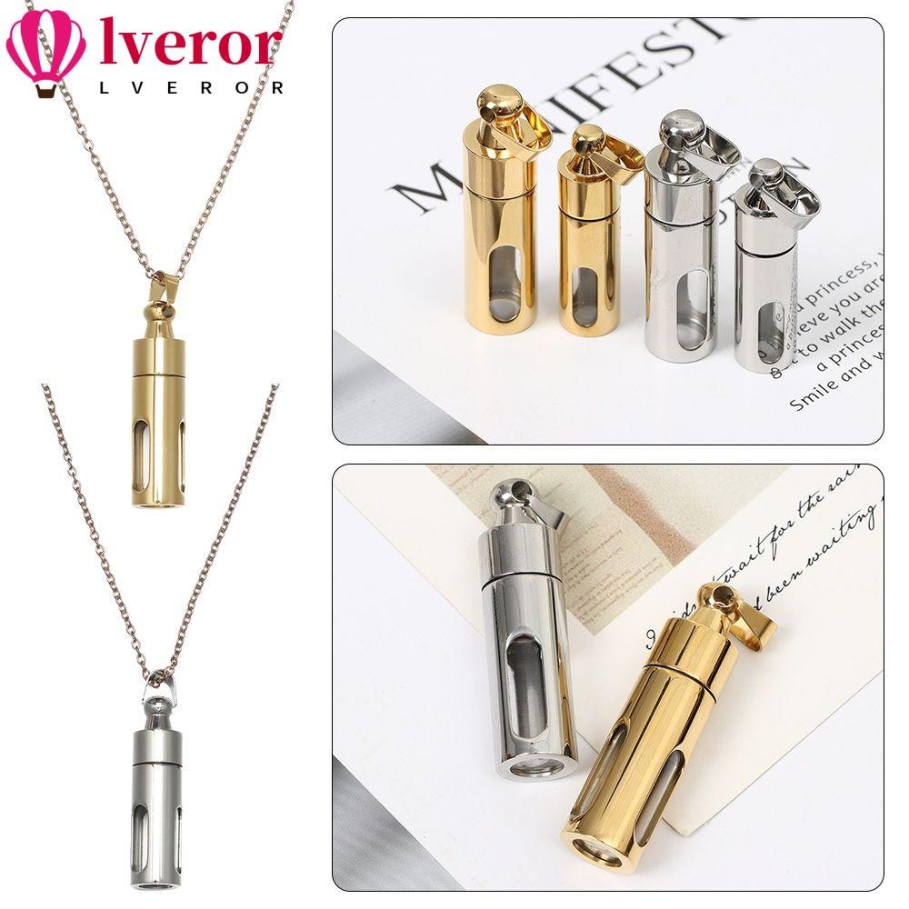 Lveror Wishing Bottle สแตนเลส DIY สร้อยคอแฟชั่นเครื่องประดับกระบอก | Shopee Thailand
