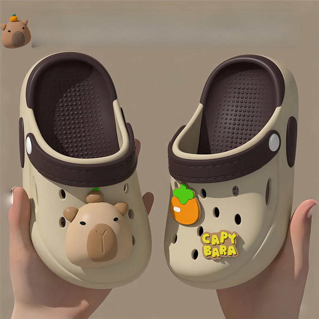 2025 Capybara Kids Clog รองเท้าแตะฤดูร้อนชายหญิงลื่นรองเท้าชายหาด ...