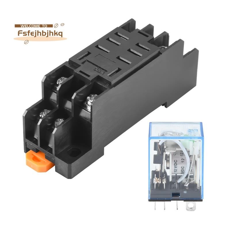 fsfejhbjhkq12V Dc Coil Power Relay DPDT LY2NJ HH62P-L JQX-13F 10A พร้อมฐานซ็อกเก็ต | Shopee Thailand