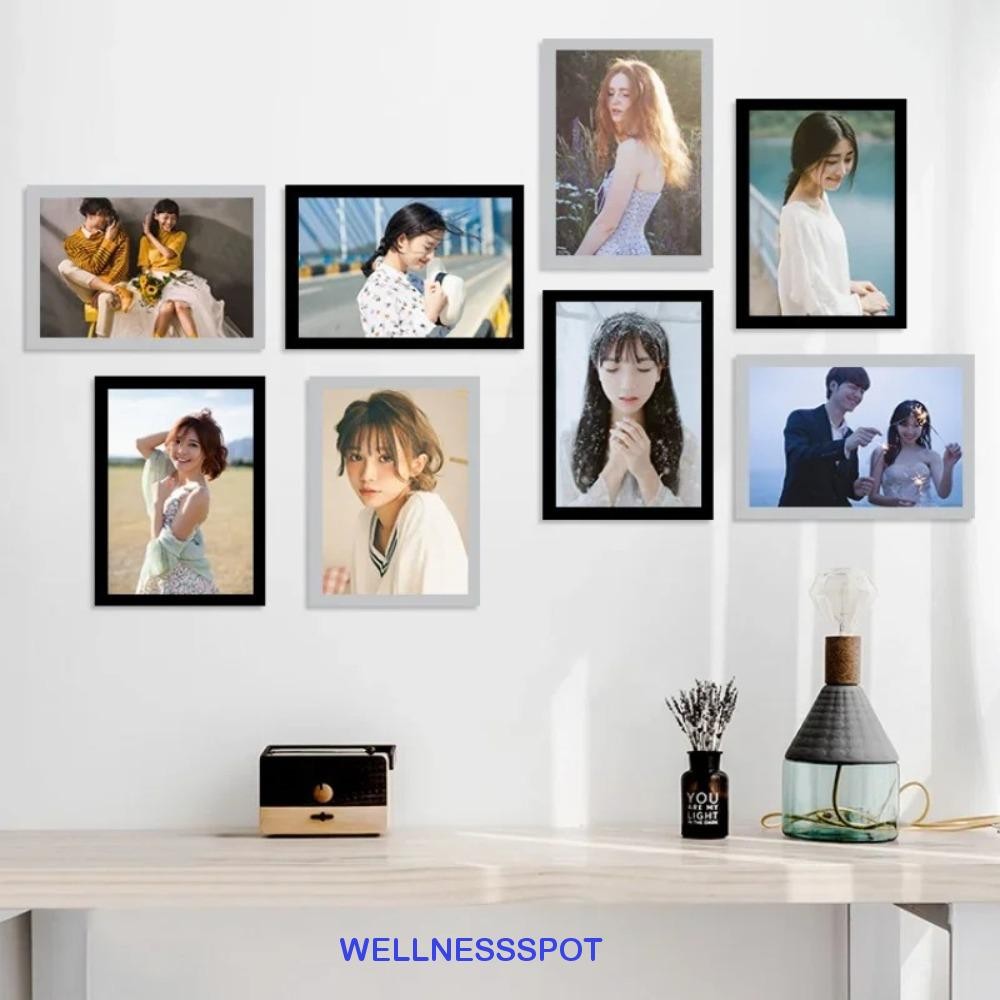 Wellnessspot กรอบรูปกาวในตัว 3 ชิ้น, กรอบรูปแม่เหล็กพลาสติกติดผนัง, กรอบป้ายโฆษณาสแควร์ผู้ถือ ...