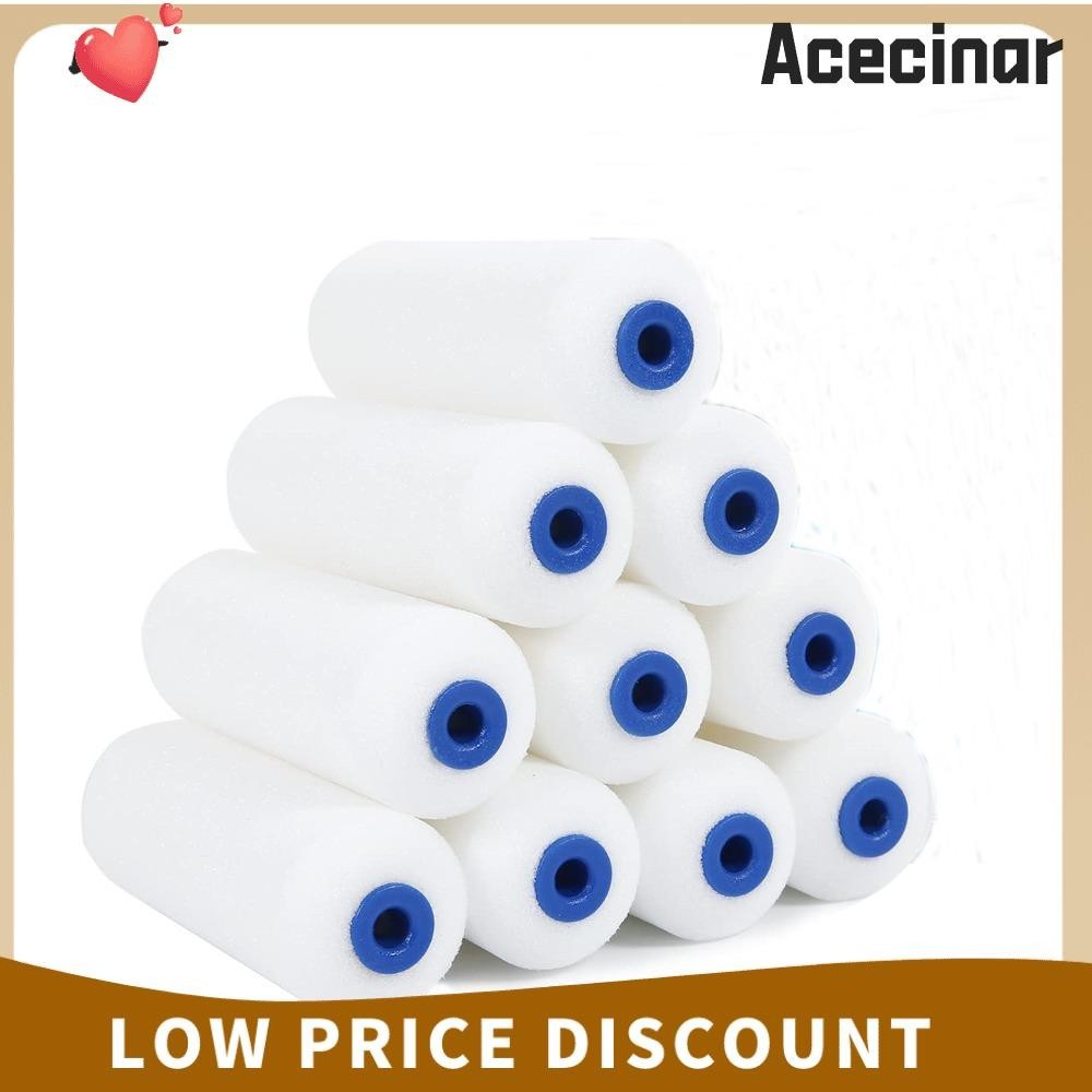 Acecinar ลูกกลิ้งโฟมทาสี ขนาดเล็ก 4 นิ้ว ยืดหยุ่น สีขาว สําหรับตู้เสื้อ ...