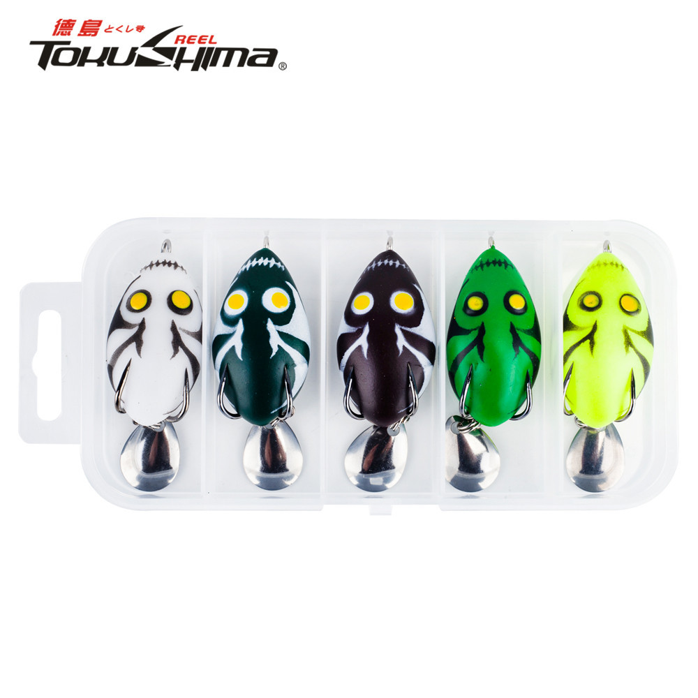 5 ชิ้น/กล่องกบ Lure 4 ซม./6g Topwater Ray Snakehead Soft Frog Fishing ...