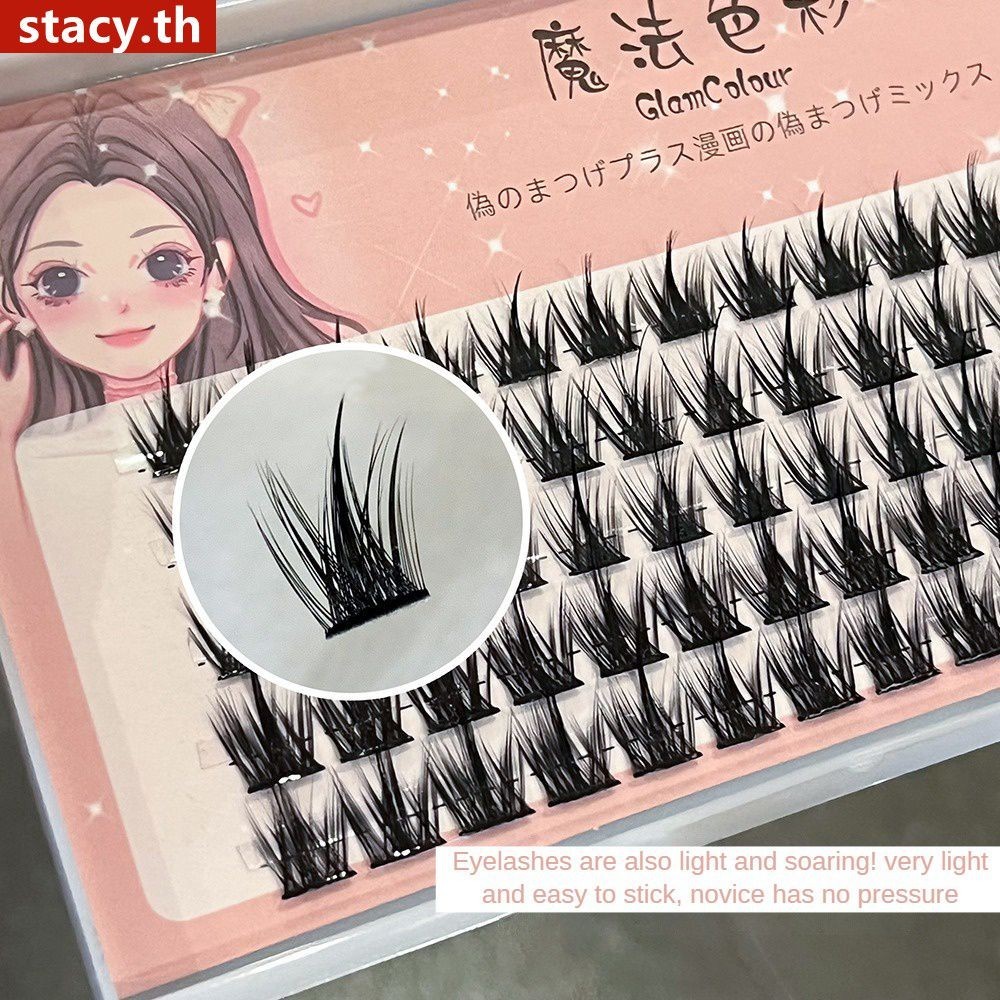 【ในการจัดส่ง】 Cluster Lashes DIY Cluster Eyelash Extensions Mega Volume ...