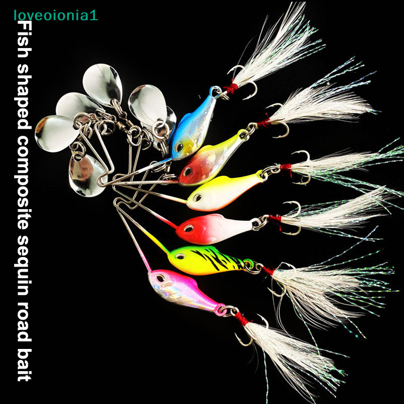 【loveoionia1 】 รูปร ่ างปลา VIB Spinner Rays 8g-16g Road Runner เหยื ่ อ Blood Chute Hook Bionic ...