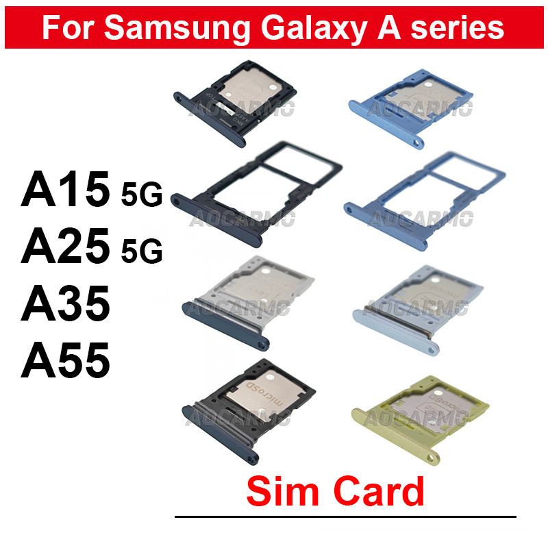 สําหรับ Samsung Galaxy A15 5G A25 A35 A55 ซิมการ์ดถาด Micro SD Card ผู้ถือซ็อกเก็ตเปลี่ยนเปลี่ยน ...