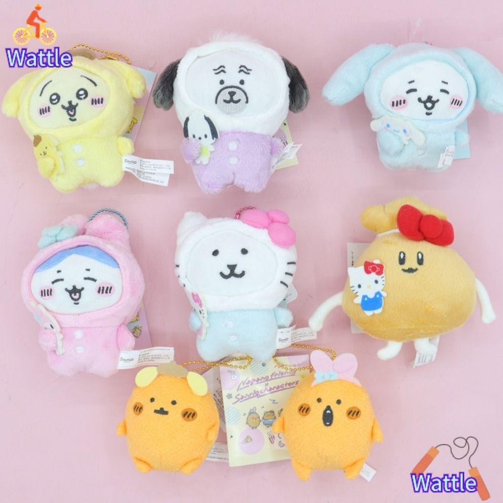 ของเล่นตุ๊กตา WATTLE, Chikawa Sanrio Plushie พวงกุญแจ, น่ารัก Hachiware ...