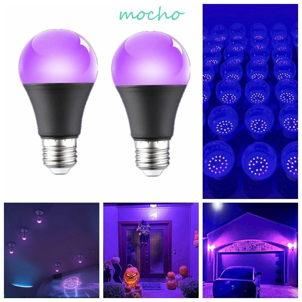 Mocho หลอดไฟสีม่วงสีดํา, 360 Glow E26/E27 หลอดสีม่วง UV เกลียว, ไฟกลางคืน 10W 85-265V อลูมิเนียม ...