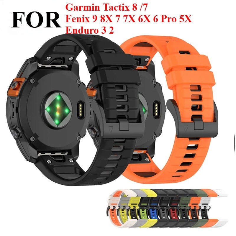 Quickfit ซิลิโคนสําหรับ Garmin Tactix 8 7 Fenix 9 8X 7X 6X 6 Pro 5X E ...