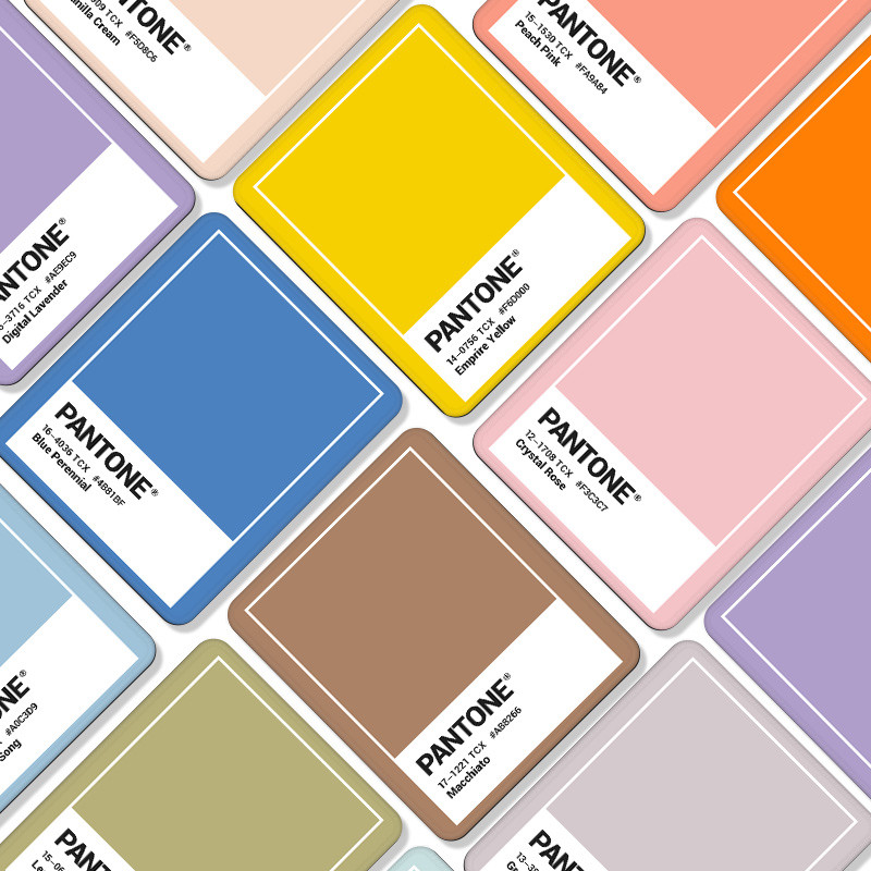 Pantone Color Card Small Mouse Pad for Girls Cartoon Soft Pad Office ...