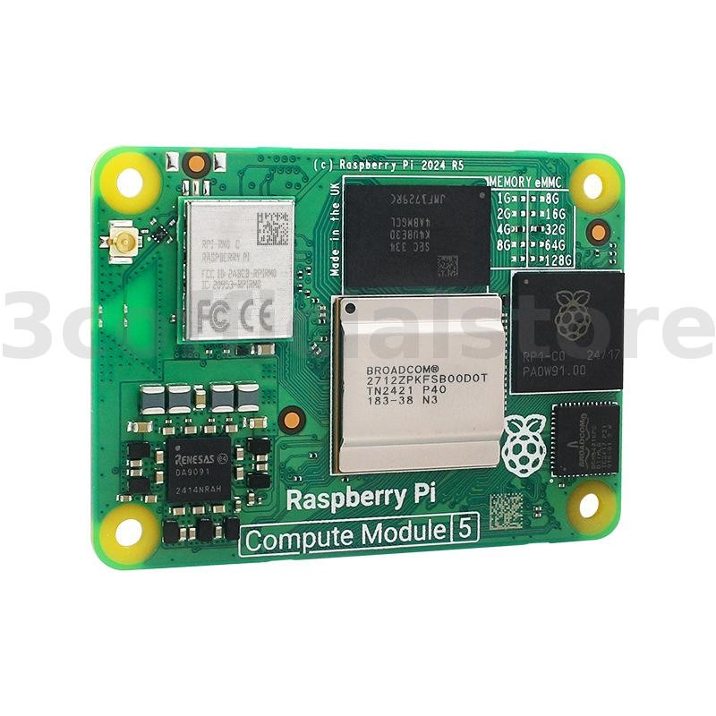 Raspberry Pi Compute Module 5 CM5 Quad-Core Cortex-A76 SoC 2GHz 16GB LPDDR4 64GB eMMC Dual-Band ...