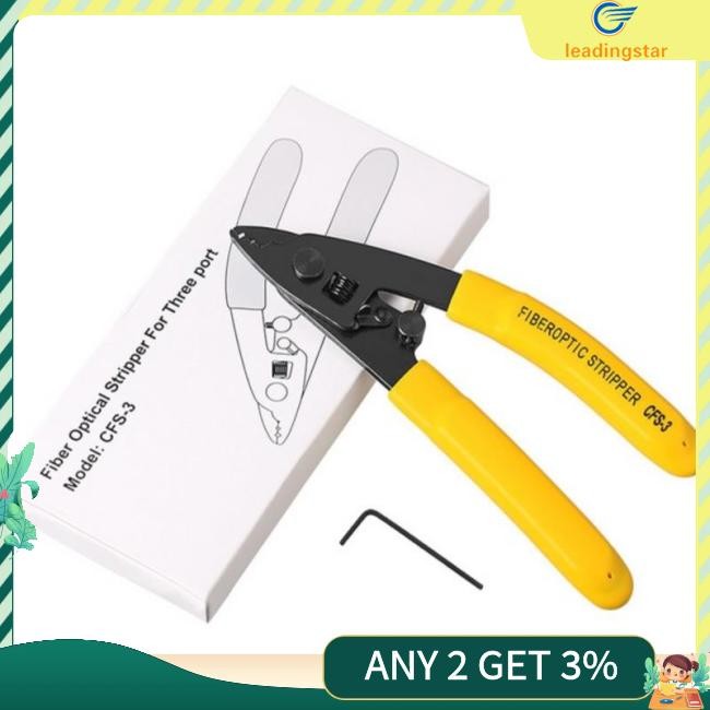 Leadingstar Cfs-3 Fiber Optical Stripper คีม 3 พอร์ต Wire Strippers Ftth Optic Fast Peeler ...