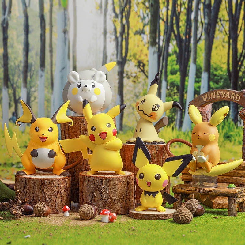 Jamxun ของแท้กล่องต้นฉบับ Pokemon Kawaii Pikachu Raichu Mimikyu ...