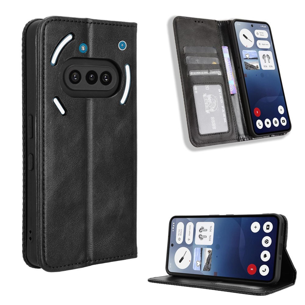 ปลอก for Nothing Phone 3A 5G Vintage Flip Cover Magnetic Business ...