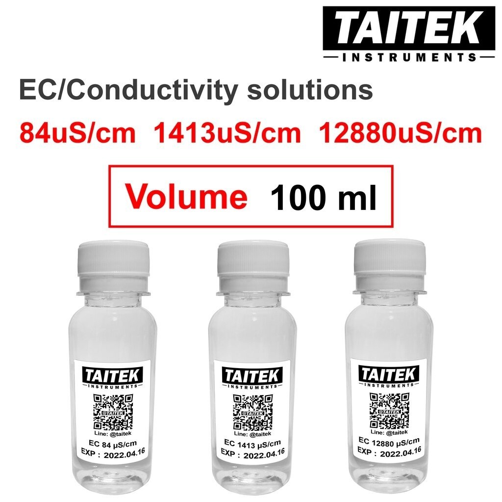 TAITEK Conductivity(EC) Solution 84 1413 12880 µS/cm Calibration ...