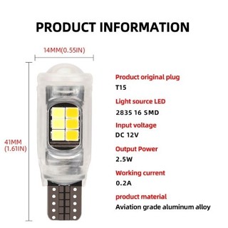 (ราคาต่อคู่) ไฟเลี้ยวรถจักรยานยนต์ T10 / T15 LED Bicolor สว่างมากในหลอดไฟเดียว | Shopee Thailand