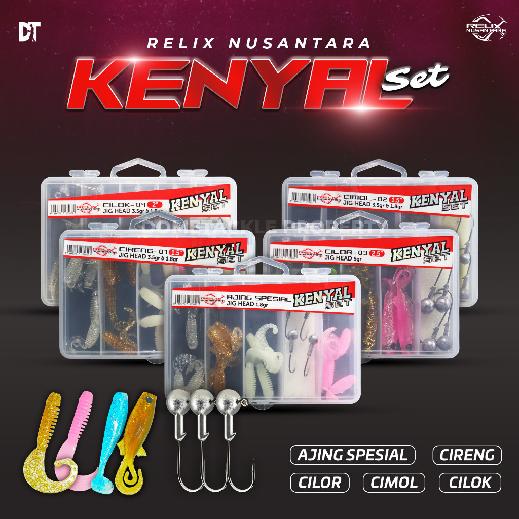 Soft Lure Relix Nusantara Chewy Set Box Jig Head Cireng Ciมอล Cilok ...
