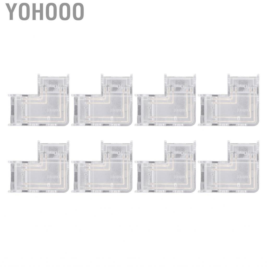 Yohooo L Shaped LED Light Strip Connectors Stable Connection 4 Pin 10mm ...