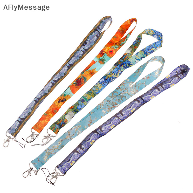 Afl 1 ชิ ้ น Van Gogh Lanyards ID Badge Holder ID Card Pass โทรศัพท ์ มือถือสายรัด Badge TH ...