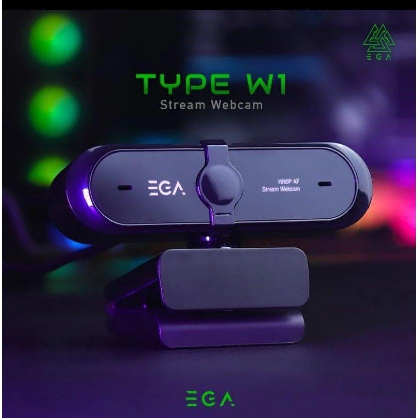 EGA TYPE W1 1080P Full HD Webcam Camera With Noise Reduction Microphone ...