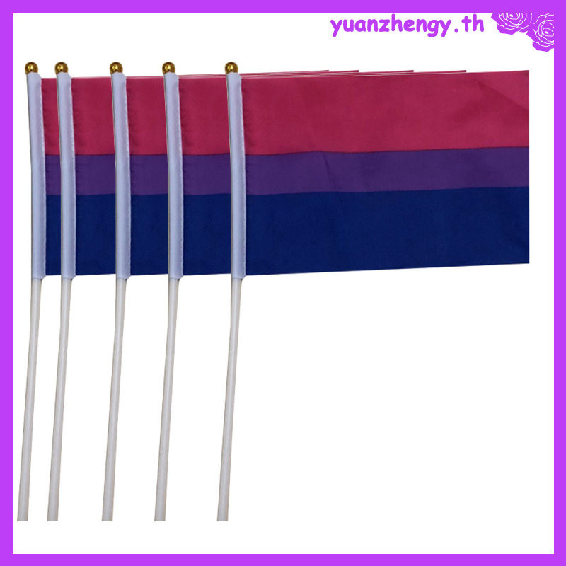 50 ชิ ้ น Bisexual Pride Flag Transgender Parade Mini Stick เกย ์ แบนเน ...