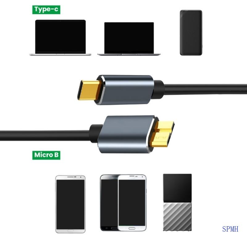 สายชาร์จ Super USB C ถึง Micro B USB3 0 Type C ถึง Micro B HDD Data ...