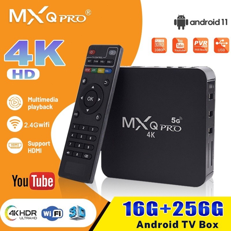 Monqiqi WIFI 4K 5G/HD ดิจิตอล Smart Android TV BOX กล่อ กล่องแอนดรอยbox รองรับ RAM 8G+ROM 128GB ...