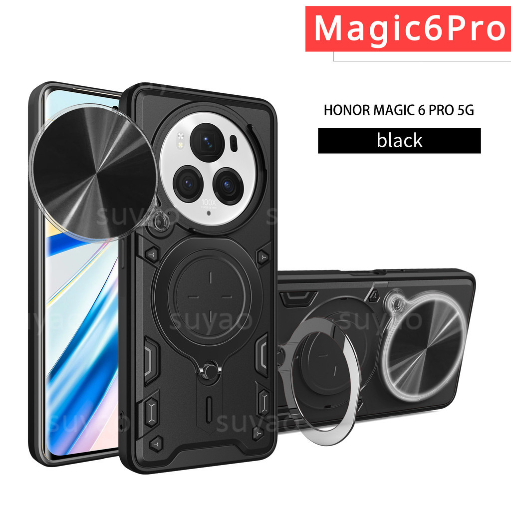 สําหรับ Huawei Magic 6 5 Pro 6Pro 5G 2024 โทรศัพท์กรณีแหวนปลอกผู้ถือเกราะ Magic6Pro Magic6 ...