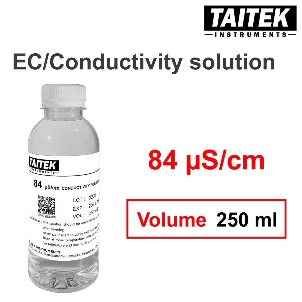 TAITEK Conductivity(EC) Solution 84 1413 12880 µS/cm Calibration ...