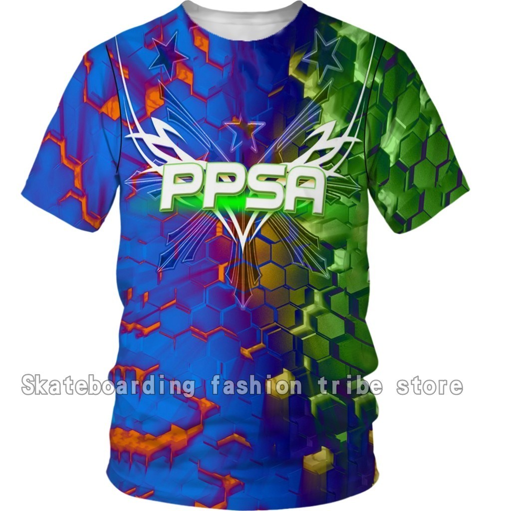 Ppsa (เขียวและน้ําเงิน) เสื้อยืด 3D ใหม่ FOR MAN | Shopee Thailand