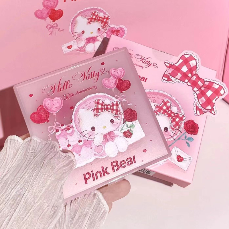 Pink BEAR Hello Kitty Co Branded Facial Complex Highlight PlateHello ...