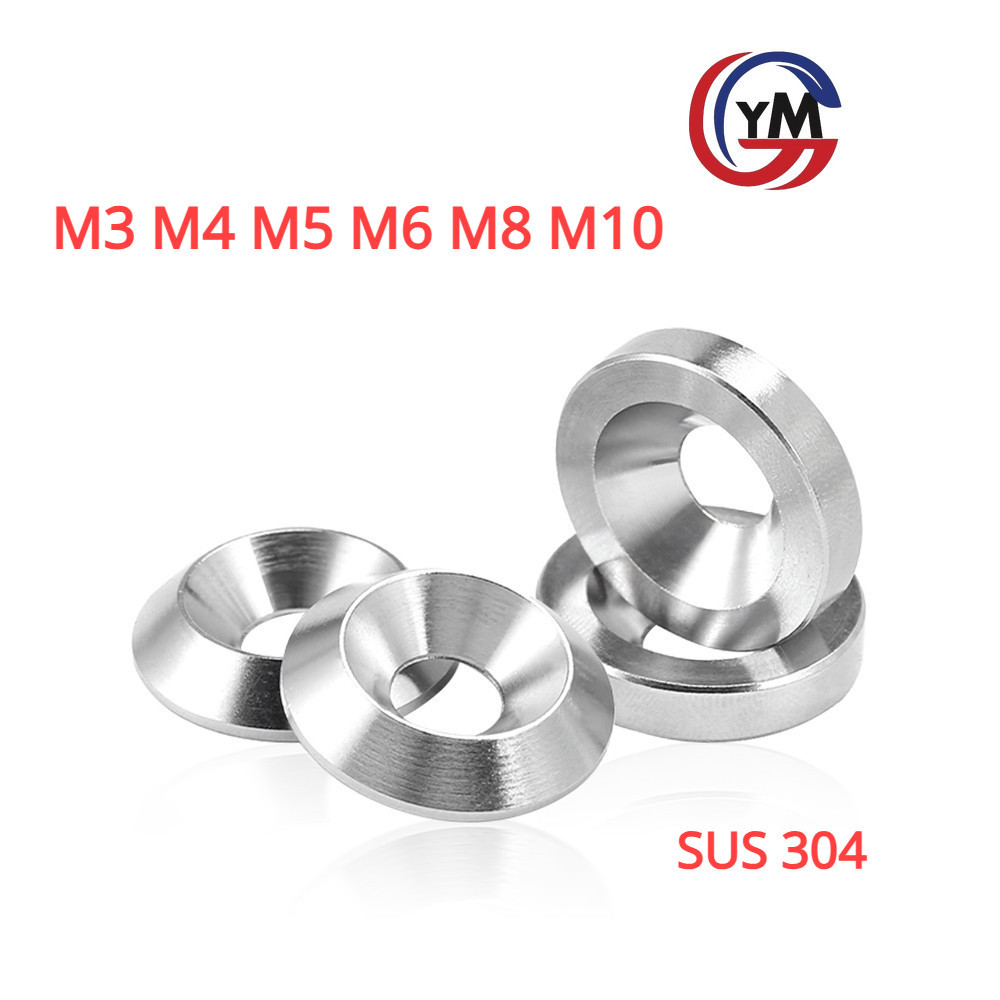 [YMH 1] แหวนรอง รูเตเปอร์ แหวนถ้วย ตาปลา เก็บงาน เพิ่มความสวยงาม สแตนเลส 304 - M3 M4 M5 M6 M8 ...