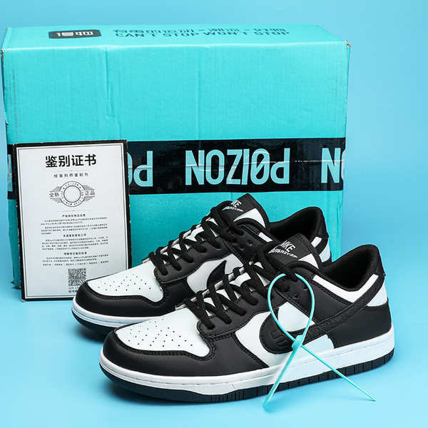 nike dunk low รองเท้า รองเท้าผู้ชาย Putian Nike AJ Dunk Black & White ...