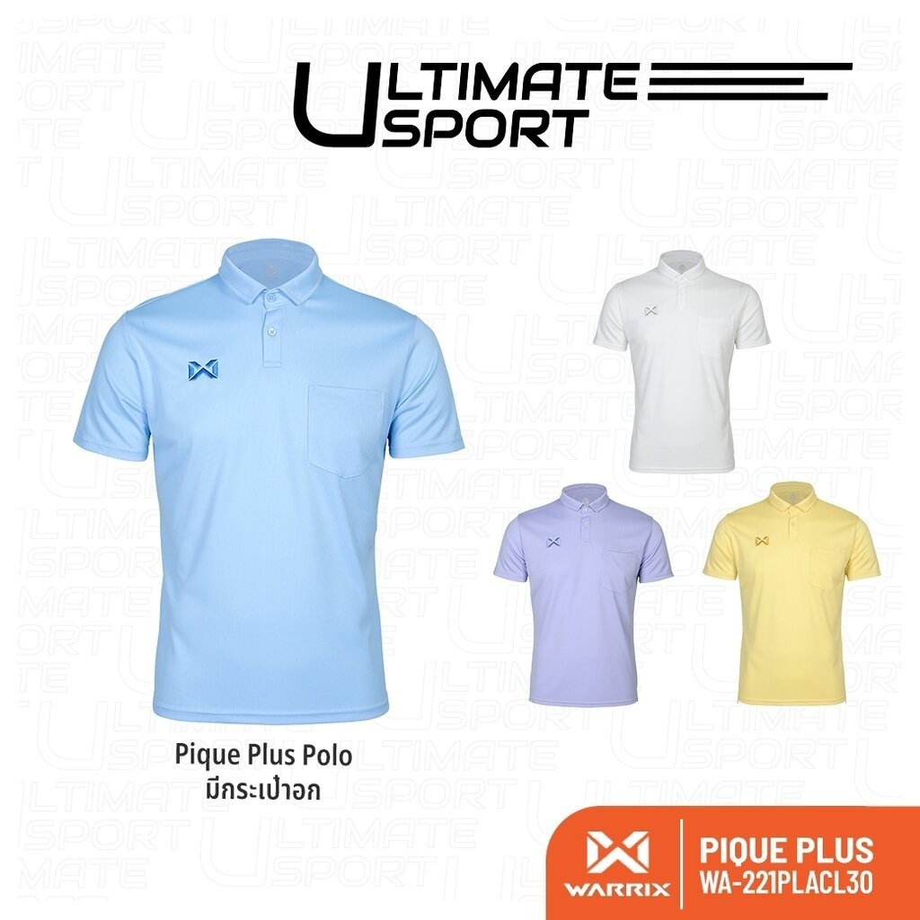 ใหม่!!! WARRIX รุ่น PIQUE PLUS มีกระเป๋าอกเสื้อ (WA-221PLACL30) เสื้อ ...